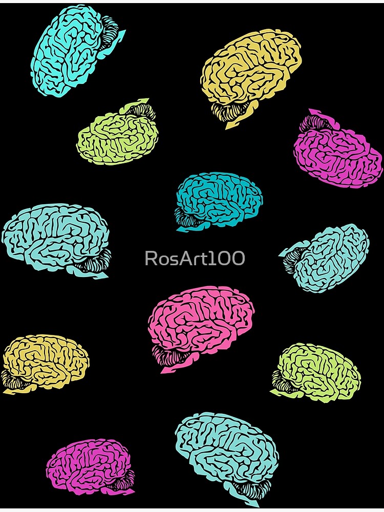 "human brain collage in color" Art Print by RosArt100 | Redbubble
