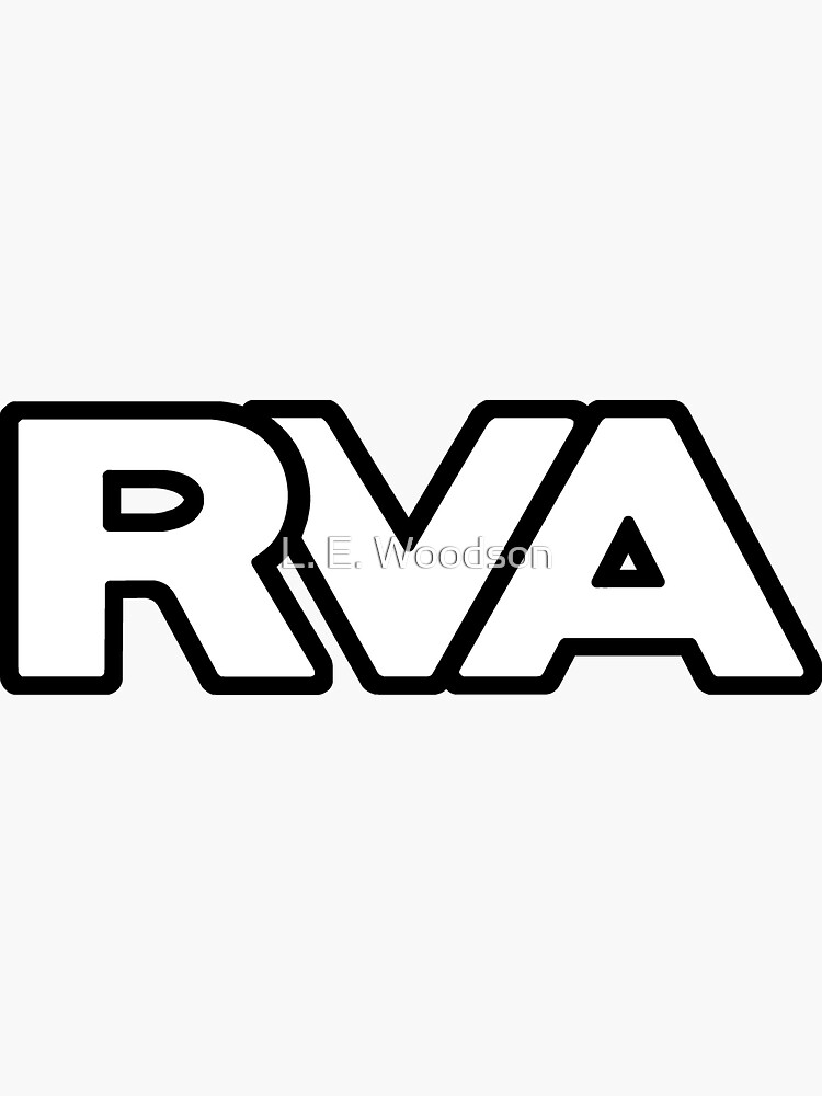 " Classic RVA Logo In Bold and White" Sticker for Sale by Elizadearg ...