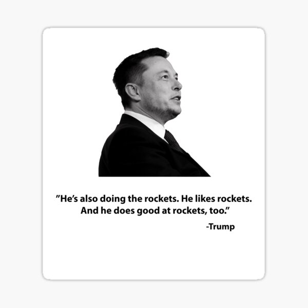 "Trump On Elon Musk" Sticker for Sale by catcries | Redbubble