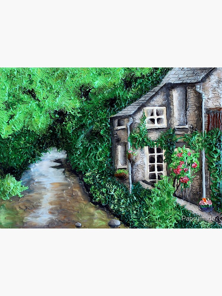 "English River Scene - polymer clay painting" Poster by Pansymade ...