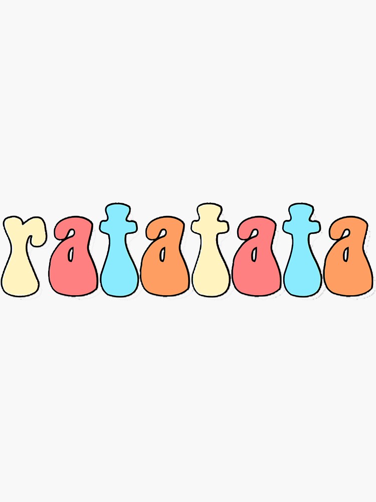 "ratatata" Sticker for Sale by mariannakalou | Redbubble