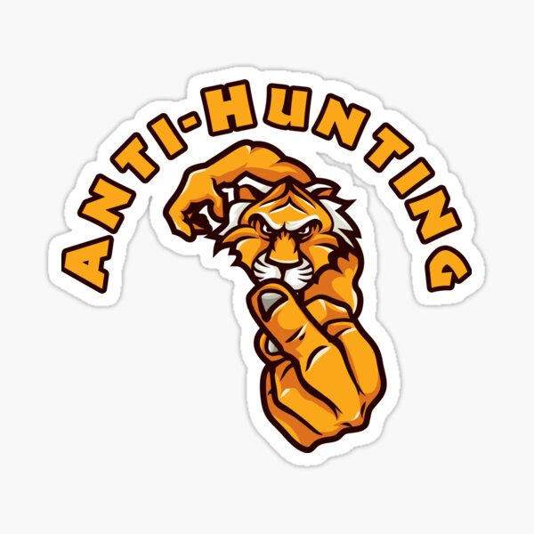 "Anti-Hunting" Sticker von ArtiesDesign | Redbubble