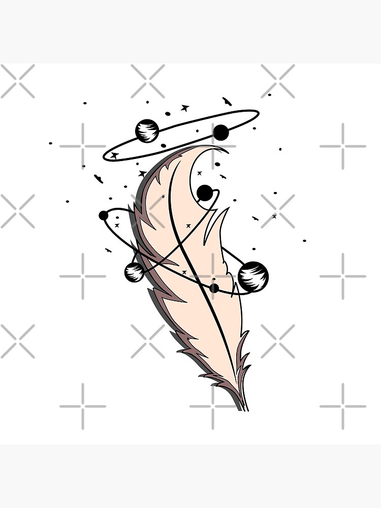 Lámina fotográfica «planetas pluma, espacio pluma impresionante, lindo ...