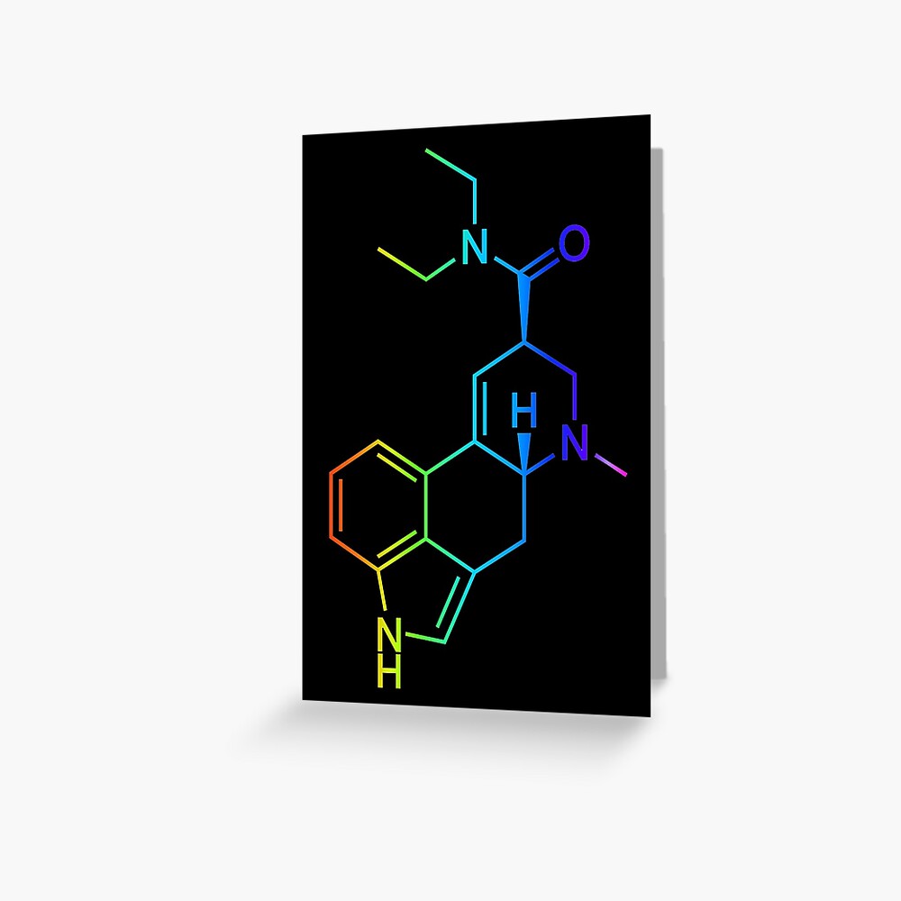 "LSD Molecule - Psychedelic" Greeting Card for Sale by eldar | Redbubble