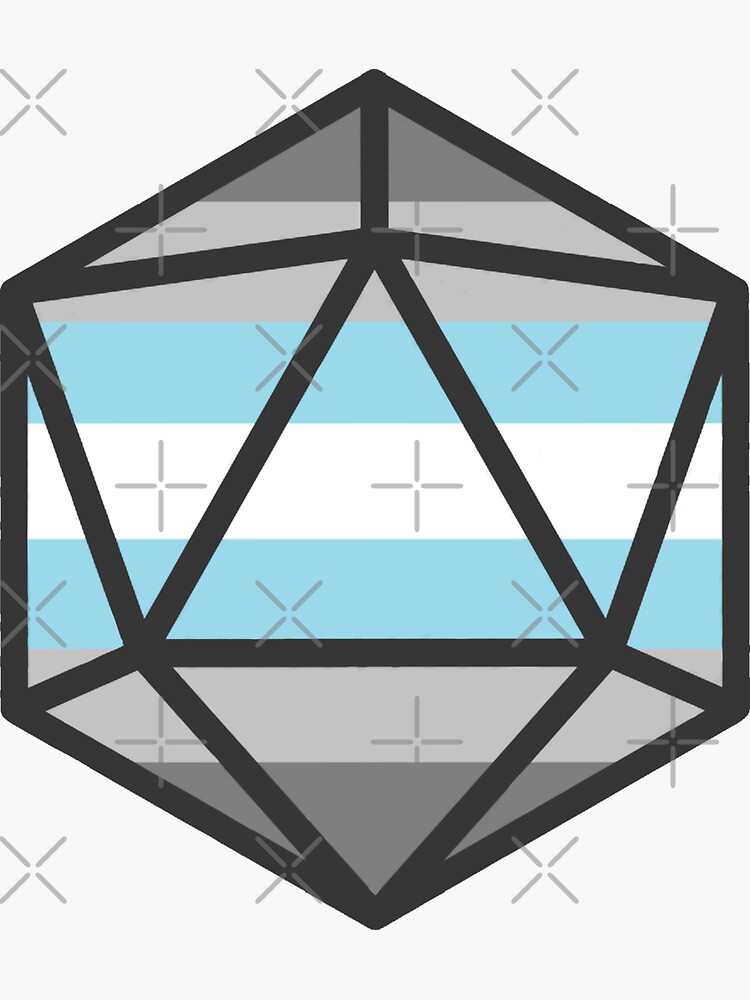 "Demiboy d20" Sticker by tlims287 | Redbubble