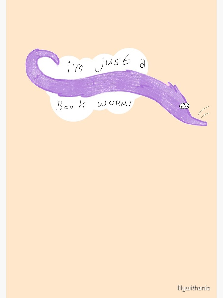 "Bookworm on a String" Spiral Notebook for Sale by lilywithanie | Redbubble