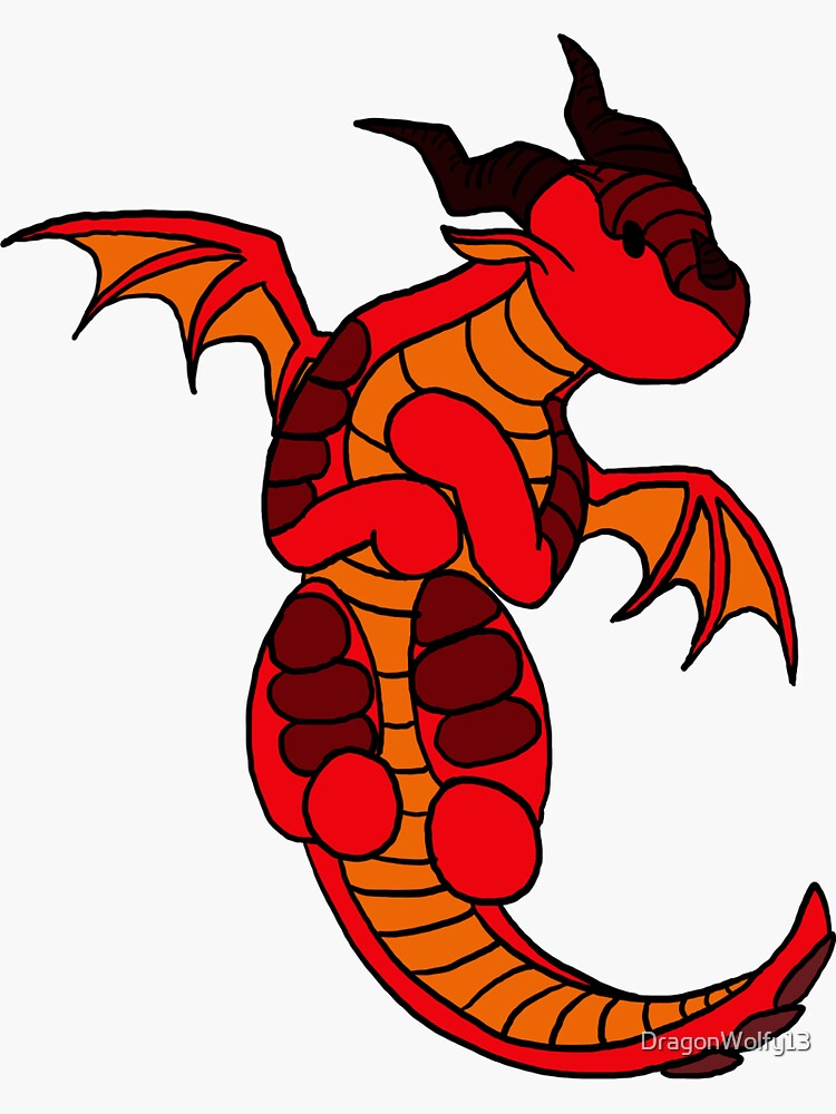 "SkyWing Chibi" Sticker by DragonWolfy13 | Redbubble