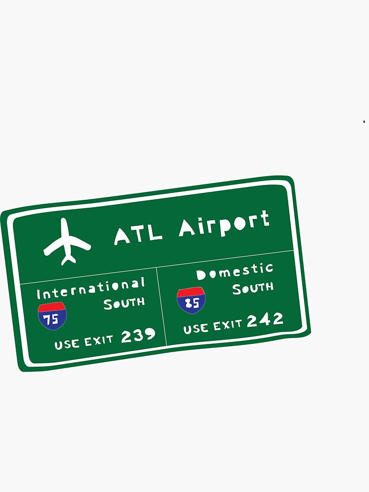 "ATL Airport: Atlanta Collection" Sticker for Sale by ProteaDesignCo ...