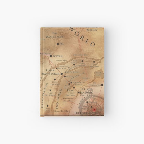 "The Dark Tower - Mid-World Map" Hardcover Journal by OctoberFifteen ...