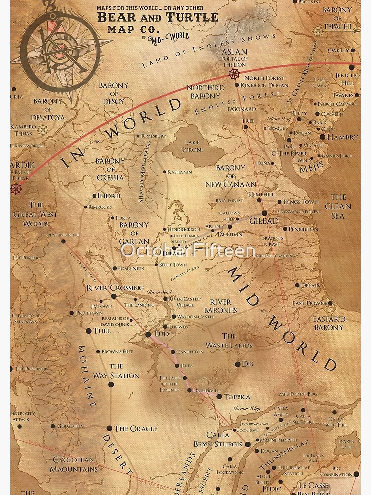 "The Dark Tower - Mid-World Map" Journal for Sale by OctoberFifteen ...