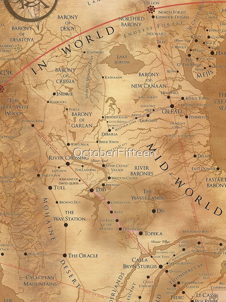 "The Dark Tower - Mid-World Map" Mini Skirt by OctoberFifteen | Redbubble