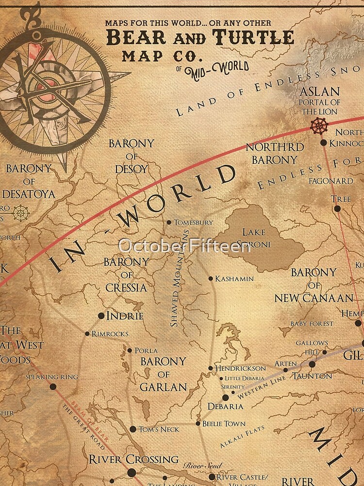 "The Dark Tower - Mid-World Map" Drawstring Bag for Sale by ...