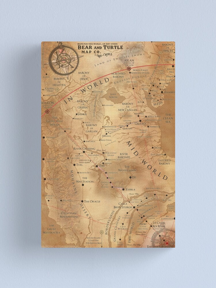 "The Dark Tower - Mid-World Map" Canvas Print for Sale by ...