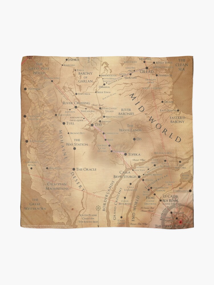"The Dark Tower - Mid-World Map" Scarf for Sale by OctoberFifteen ...
