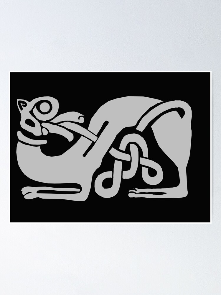 "Pict Dog, Celtic Dog, Pictish Dog, Zoomorphic Dog" Poster by ...