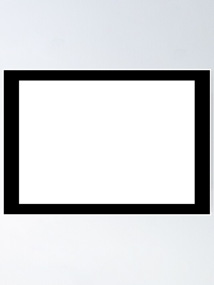"Simple Plain White Rectangle Shape Cutout" Poster for Sale by Dator ...