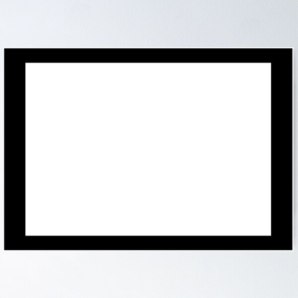 "Simple Plain White Rectangle Shape Cutout" Poster for Sale by Dator ...