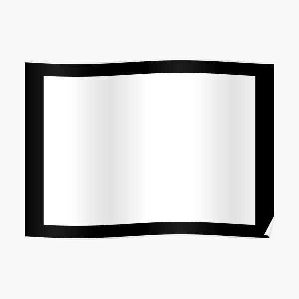 "Simple Plain White Rectangle Shape Cutout" Poster by Dator-Abstracts ...