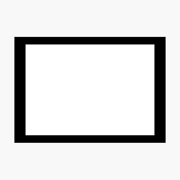 "Simple Plain White Rectangle Shape Cutout" Photographic Print for Sale ...