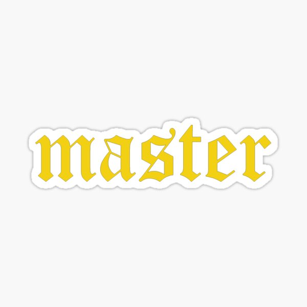 "master" Sticker for Sale by bastetbottoms | Redbubble