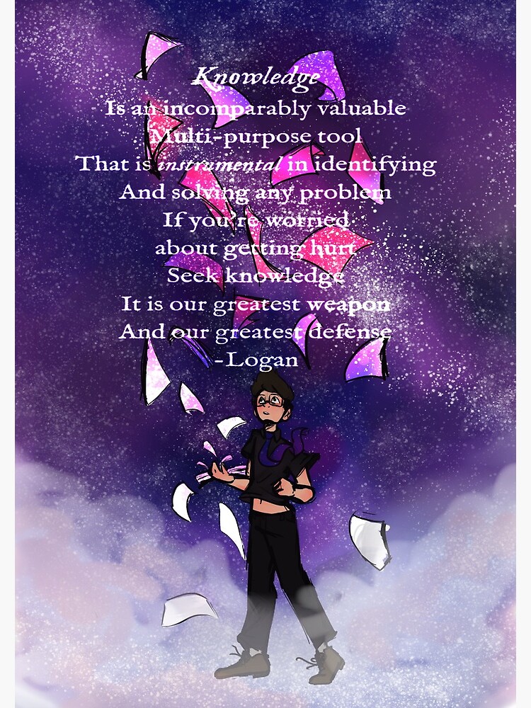 "Logan Sanders Knowledge Is Power" Photographic Print for Sale by ...