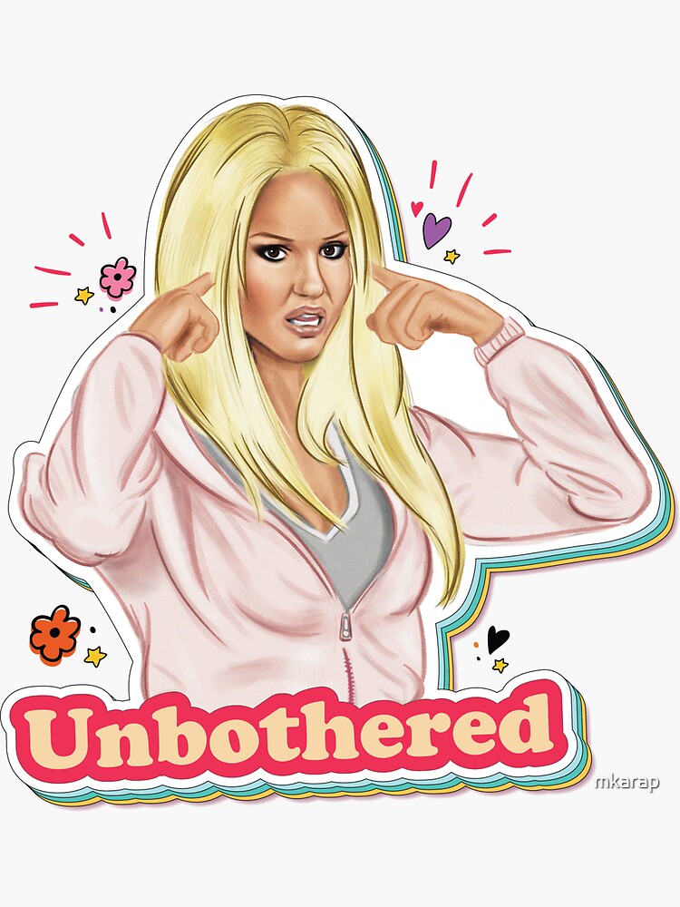 "Unbothered" Sticker for Sale by mkarap | Redbubble