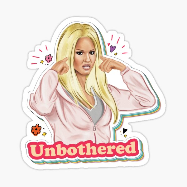 "Unbothered" Sticker for Sale by mkarap | Redbubble