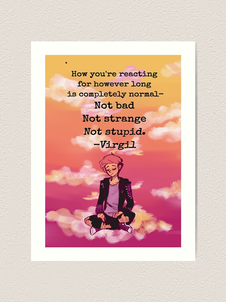 Virgil Sanders Sunset Quote Art Print By Bleepblopbloop5 Redbubble