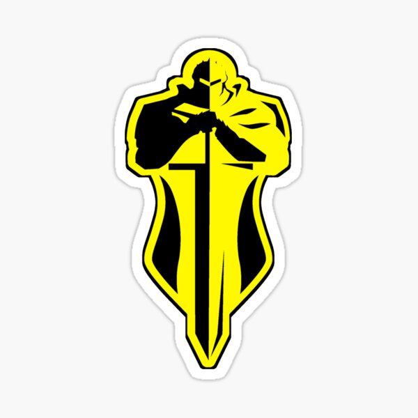 "Yellow Knight" Sticker for Sale by Metal-Complex | Redbubble