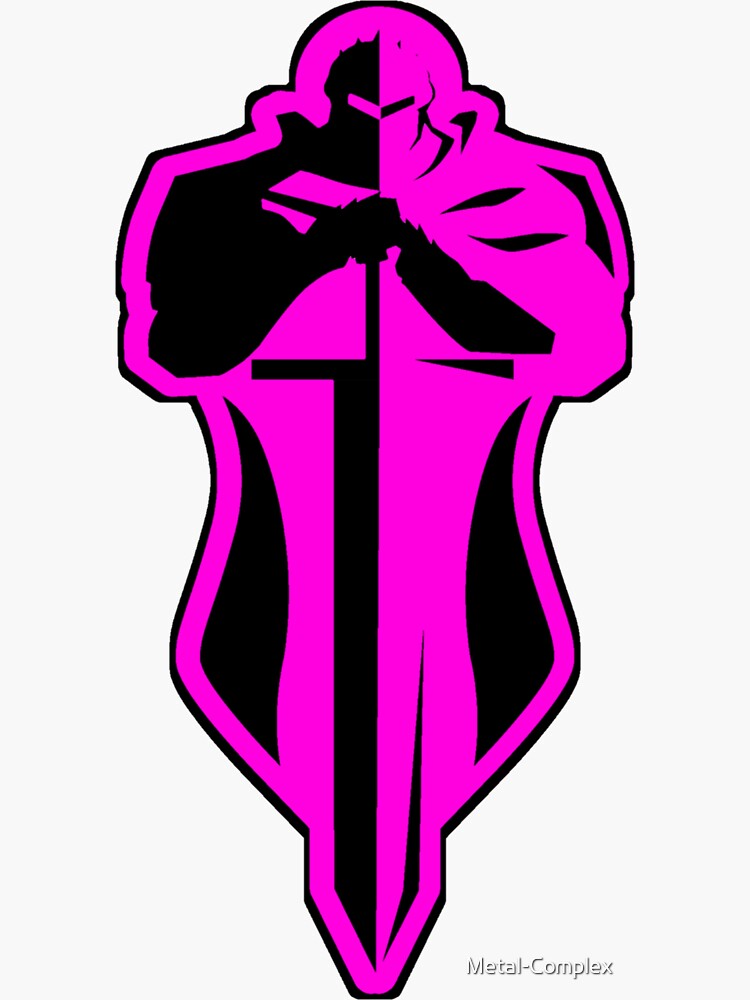 "Pink Knight" Sticker for Sale by Metal-Complex | Redbubble