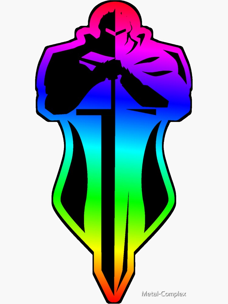 "Rainbow Knight" Sticker for Sale by Metal-Complex | Redbubble