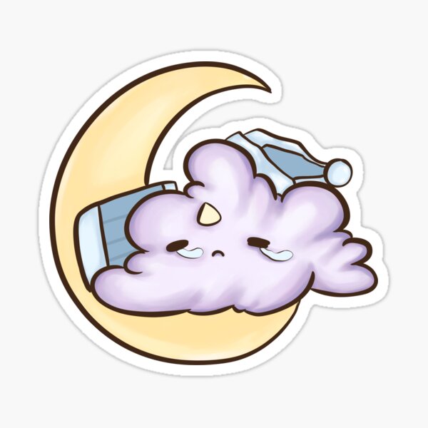 "Sleepy Cloud" Sticker for Sale by bobalie | Redbubble