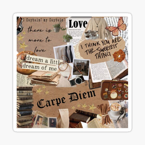 "Dead Poets Society Inspired Collage" Sticker for Sale by katherinee32 ...