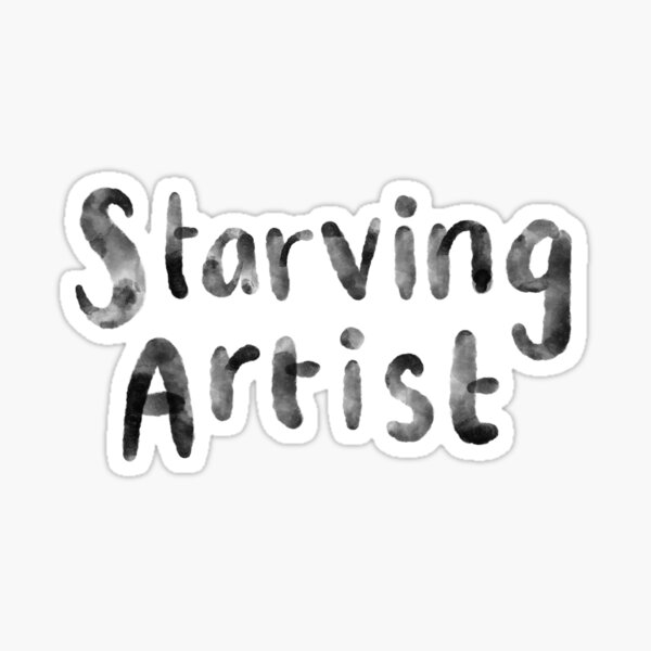 "Starving artist" Sticker for Sale by pastelquartz | Redbubble