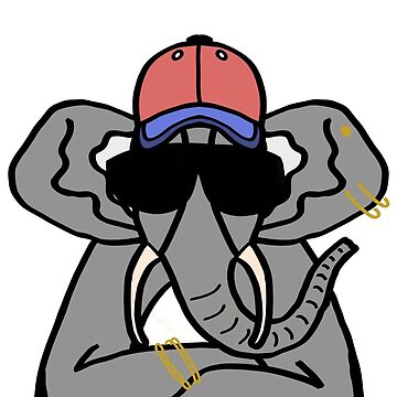 "Gangster Elephant" Art Board Print for Sale by LimabeanLisa | Redbubble