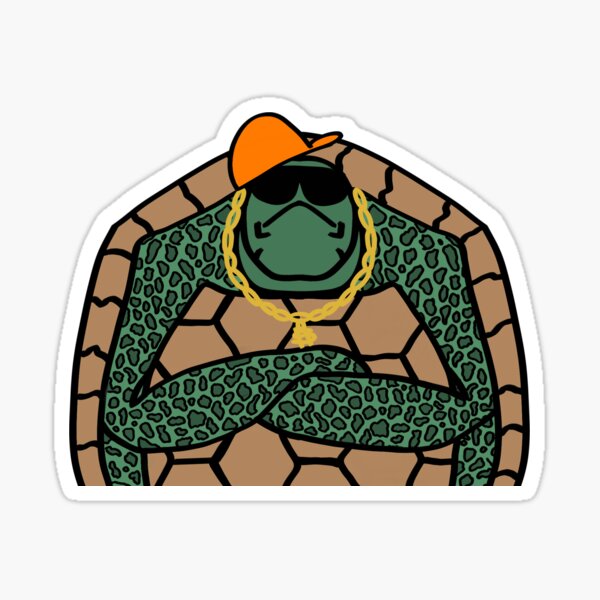 "Gangster Turtle" Sticker for Sale by LimabeanLisa | Redbubble