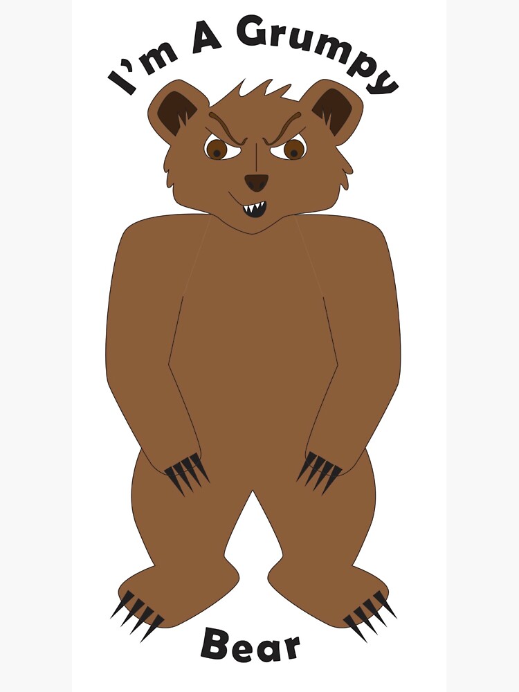 "Grumpy Bear" Sticker for Sale by dulciewin76 | Redbubble