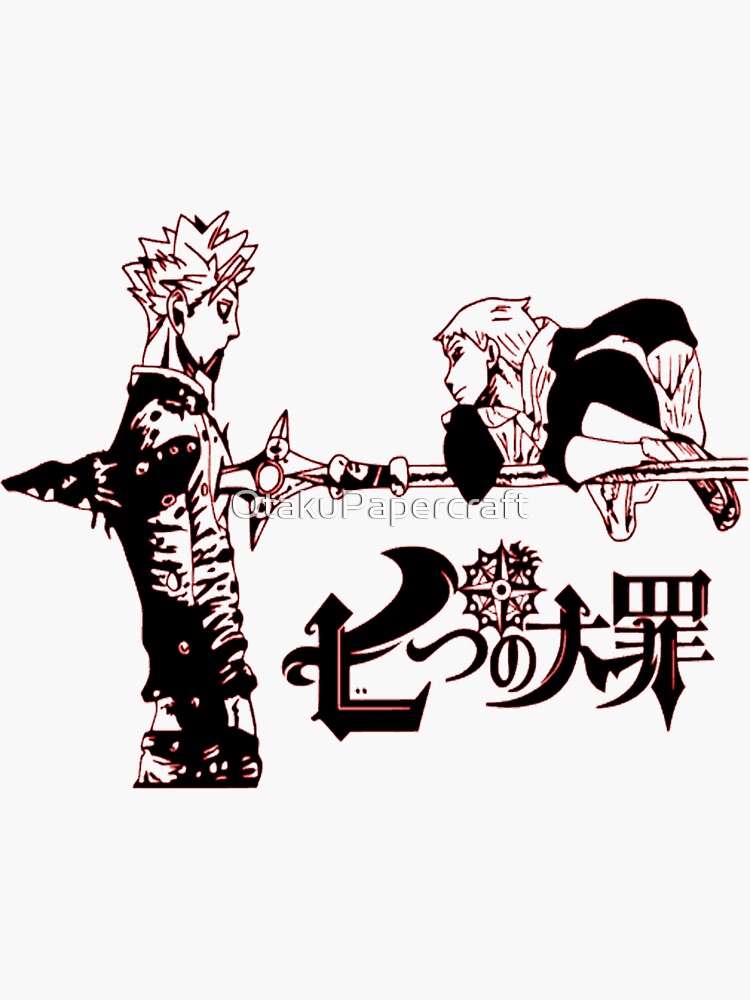 "Ban and King - Nanatsu no Taizai" Sticker for Sale by OtakuPapercraft ...