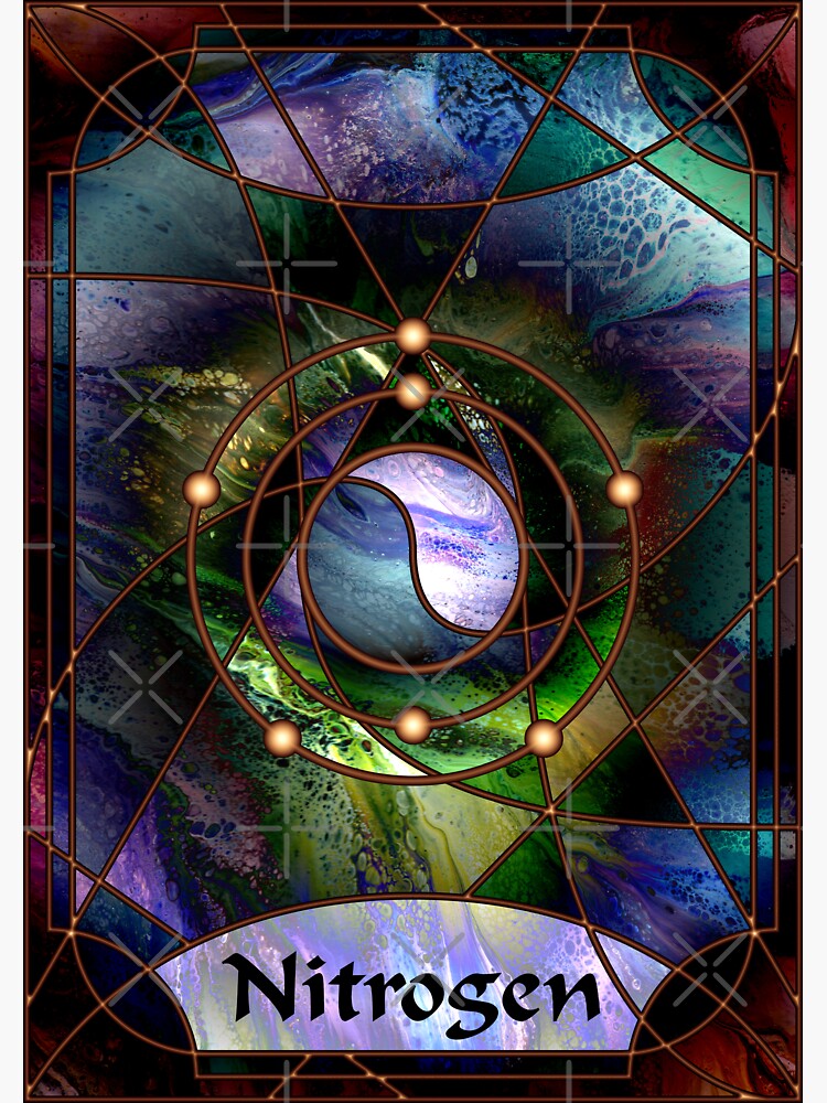 "Element 7: Nitrogen" Sticker by kerravonsen | Redbubble