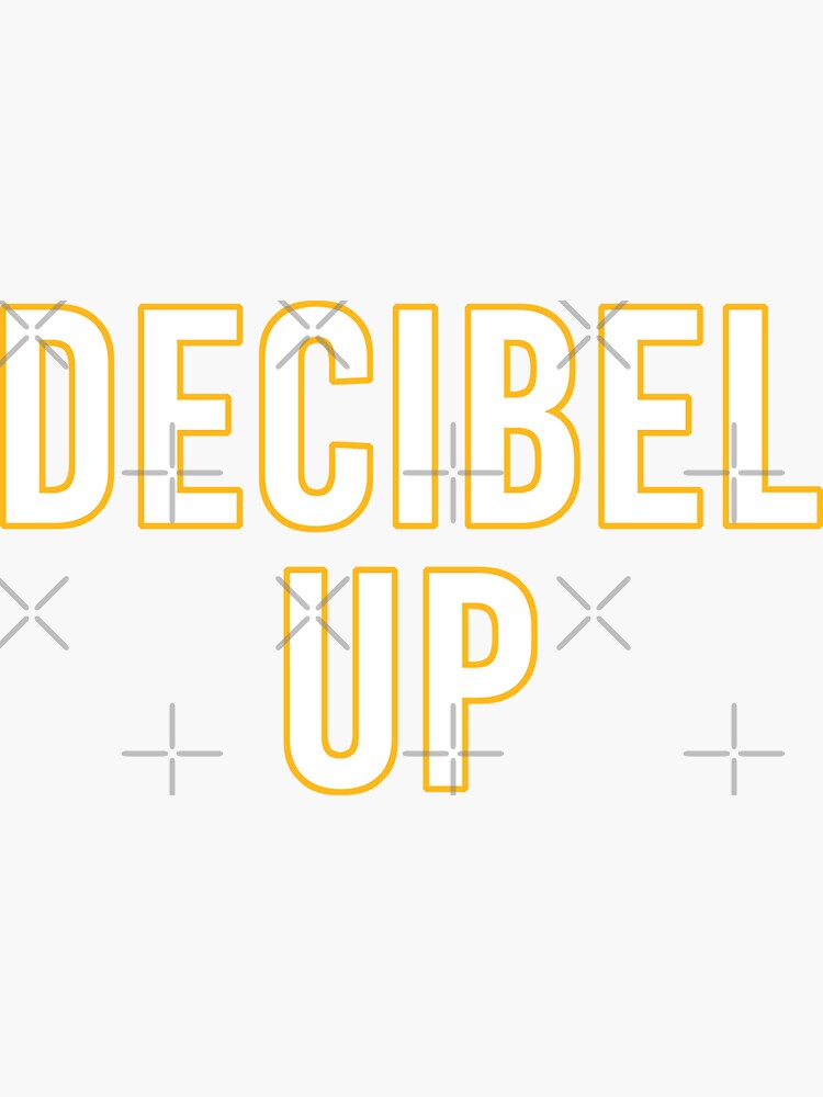 "Decibel up" Sticker for Sale by corbrand | Redbubble