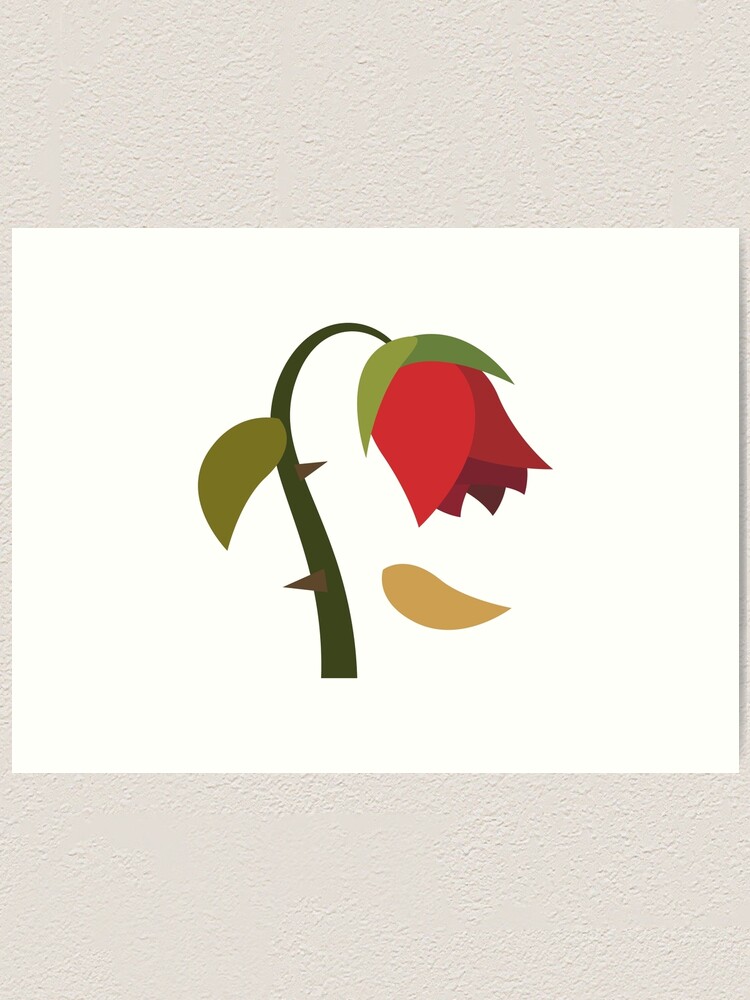 "Wilted Flower, Dying Rose, Drooping, Heartbreak, Sad" Art Print for ...