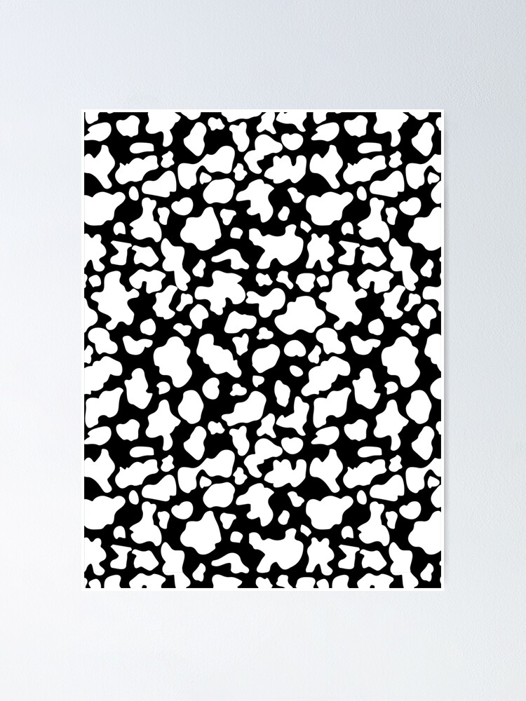 "Black and White Cow Print" Poster for Sale by koovox | Redbubble