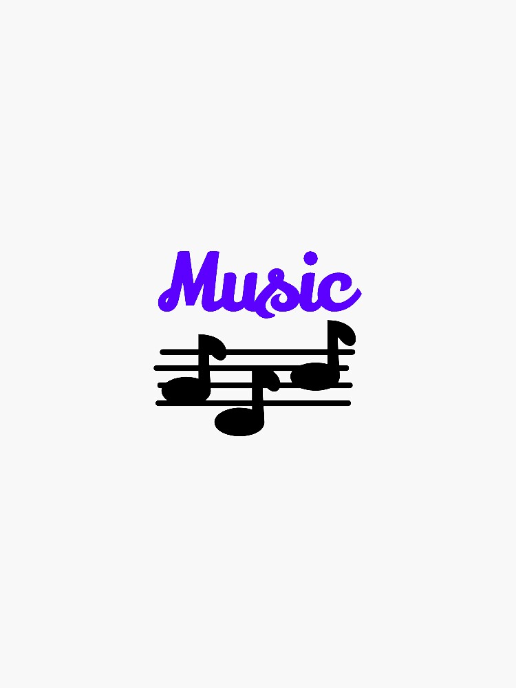 "Music Logo" Sticker for Sale by tyroneliangco | Redbubble