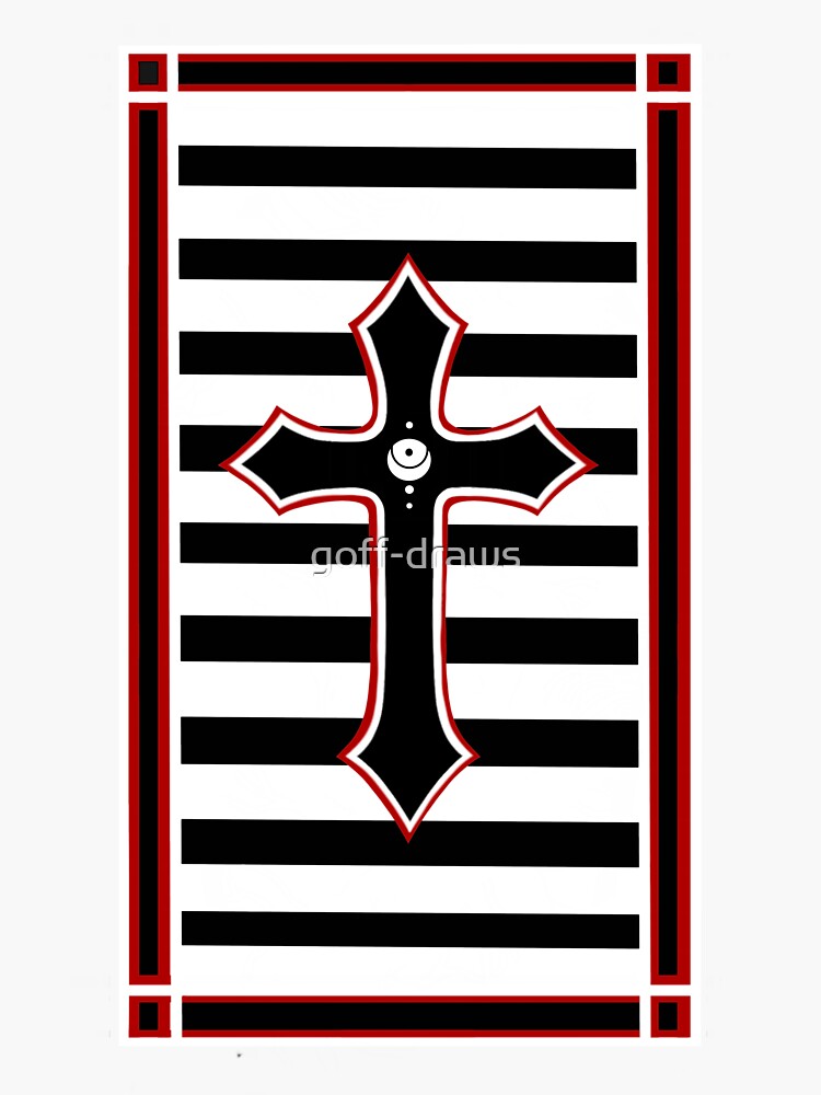 "Goff Cross" Sticker by goff-draws | Redbubble