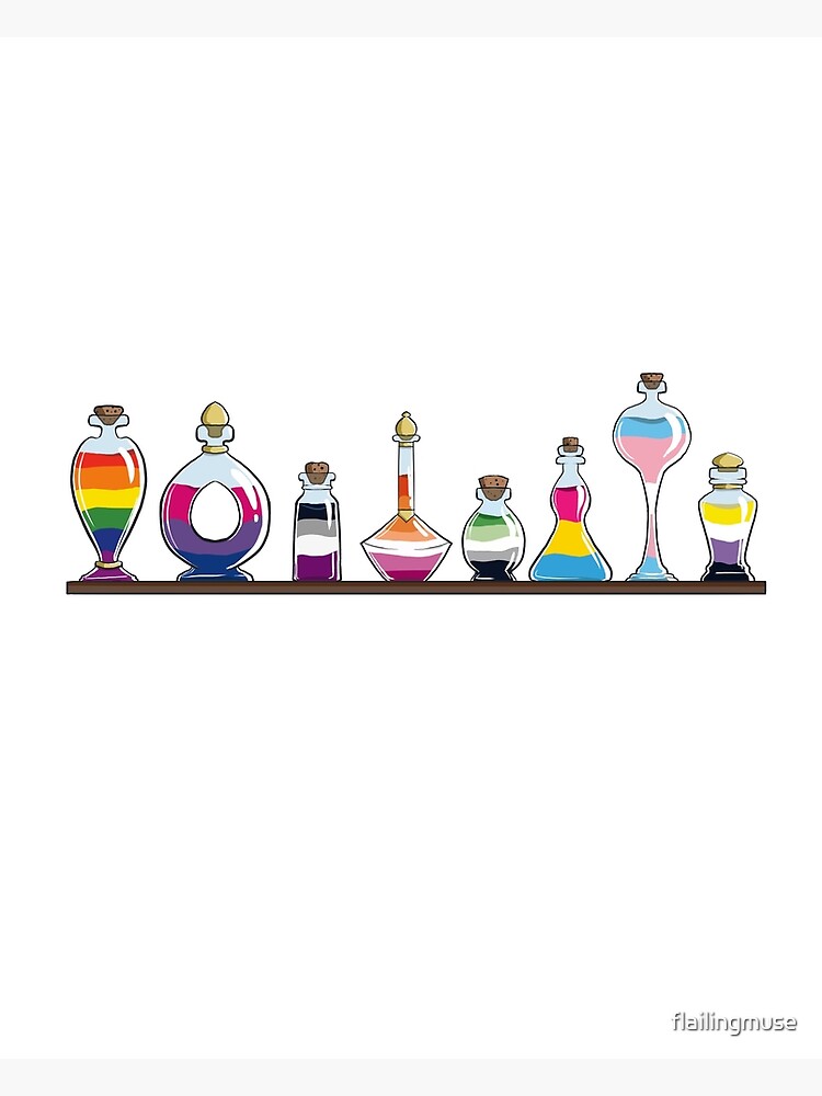 Pride Potions Poster For Sale By Flailingmuse Redbubble