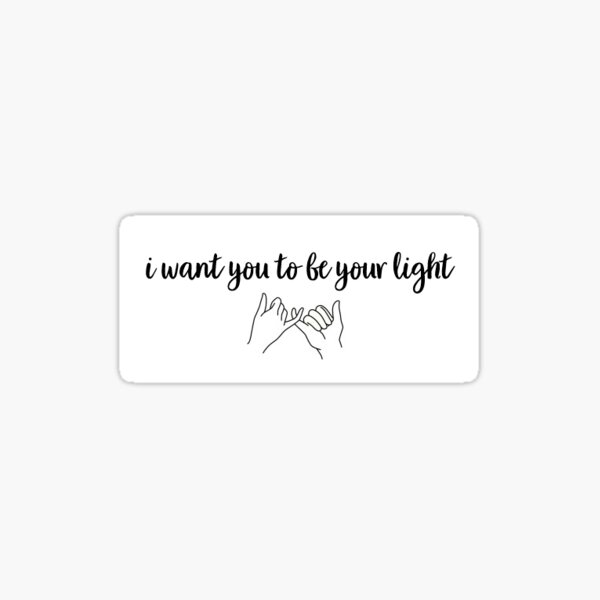 "i want you to be your light // bts jimin promise" Sticker for Sale by ...