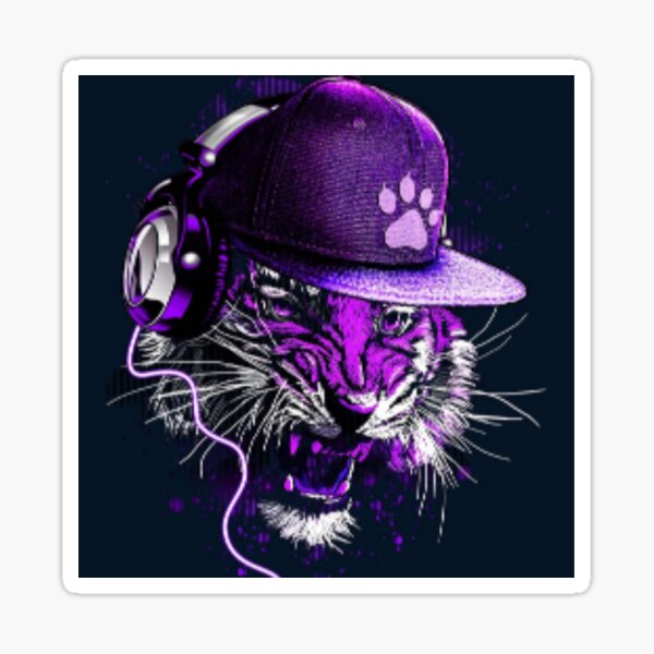 "Singing tiger" Sticker by Shaikabid | Redbubble