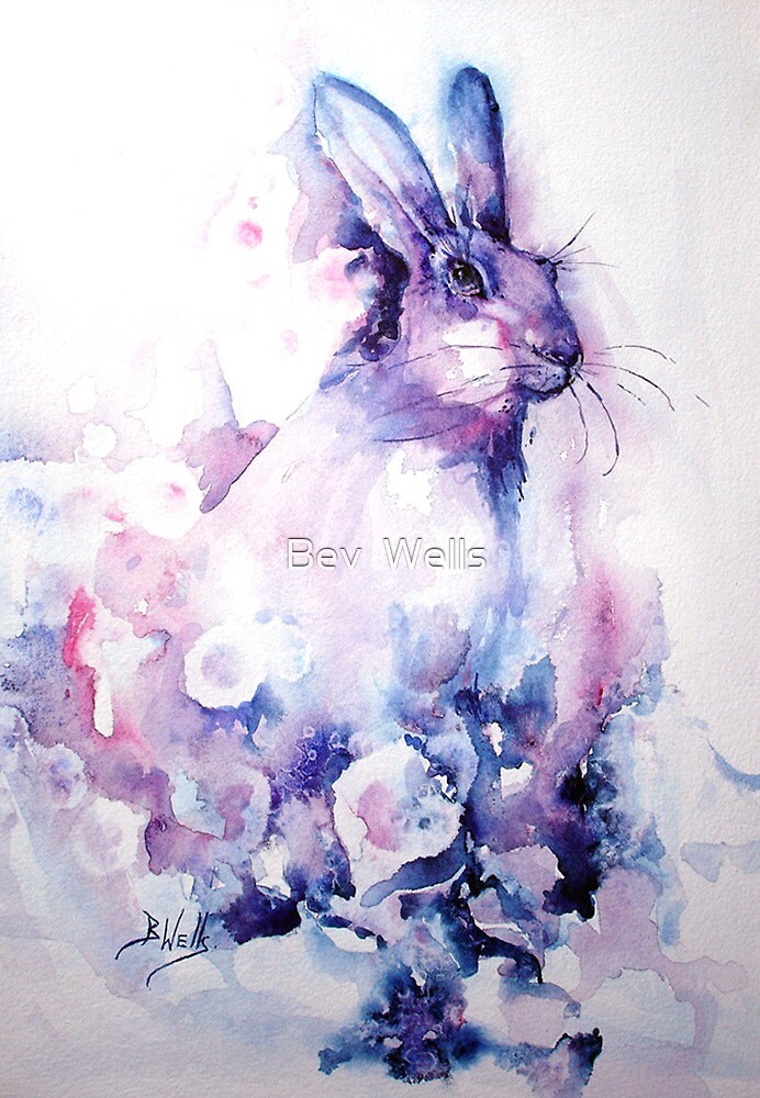 "Spring Hare-" by Bev Wells | Redbubble
