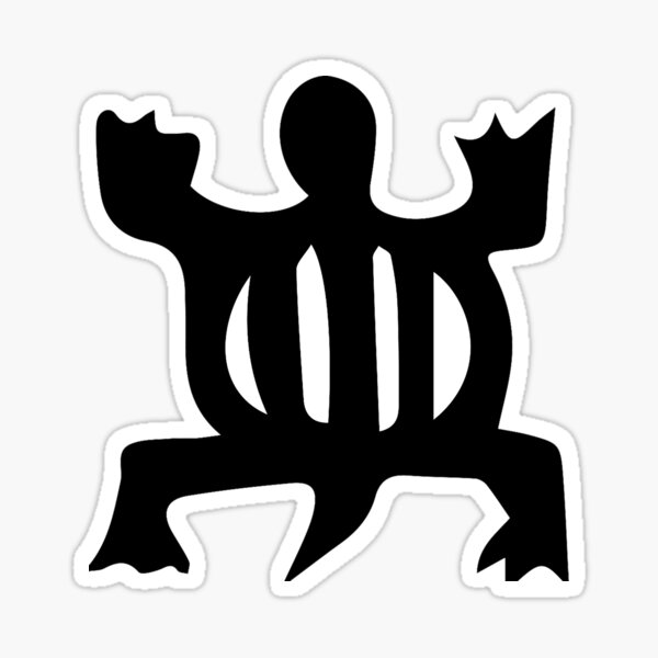 "Denkyem, Adinkra Symbol, Crocodile" Sticker by ModernDesigns7 | Redbubble
