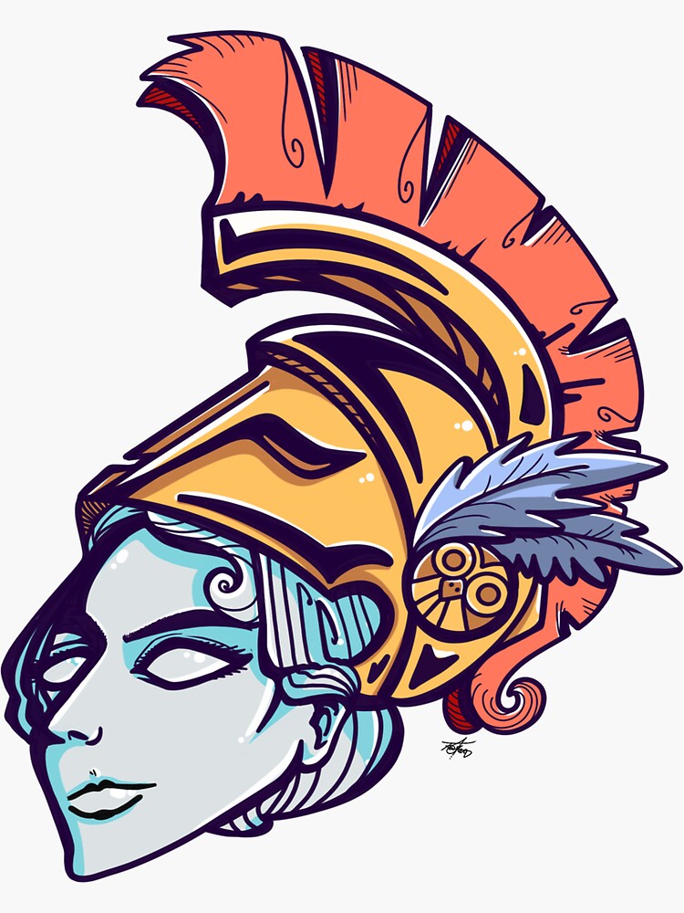 "Athena" Sticker for Sale by Cartooony | Redbubble